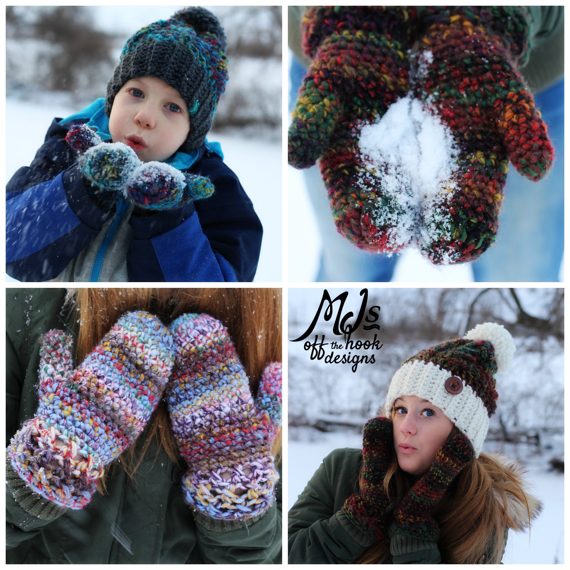 Warm Cozy Mittens - MJ's off the Hook Designs
