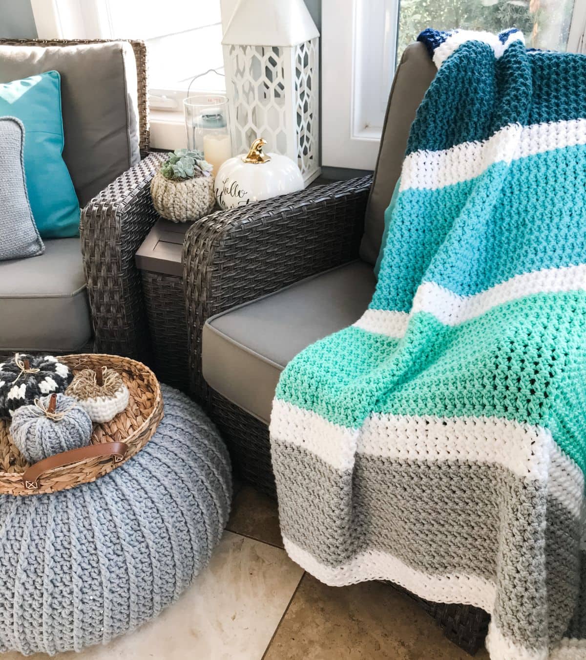 Free Crochet Floor Pouf Tutorial - MJ's off the Hook Designs
