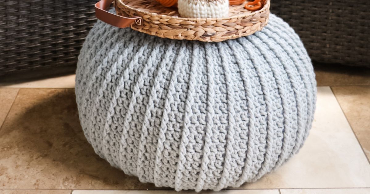 Free Crochet Floor Pouf Tutorial - MJ's off the Hook Designs