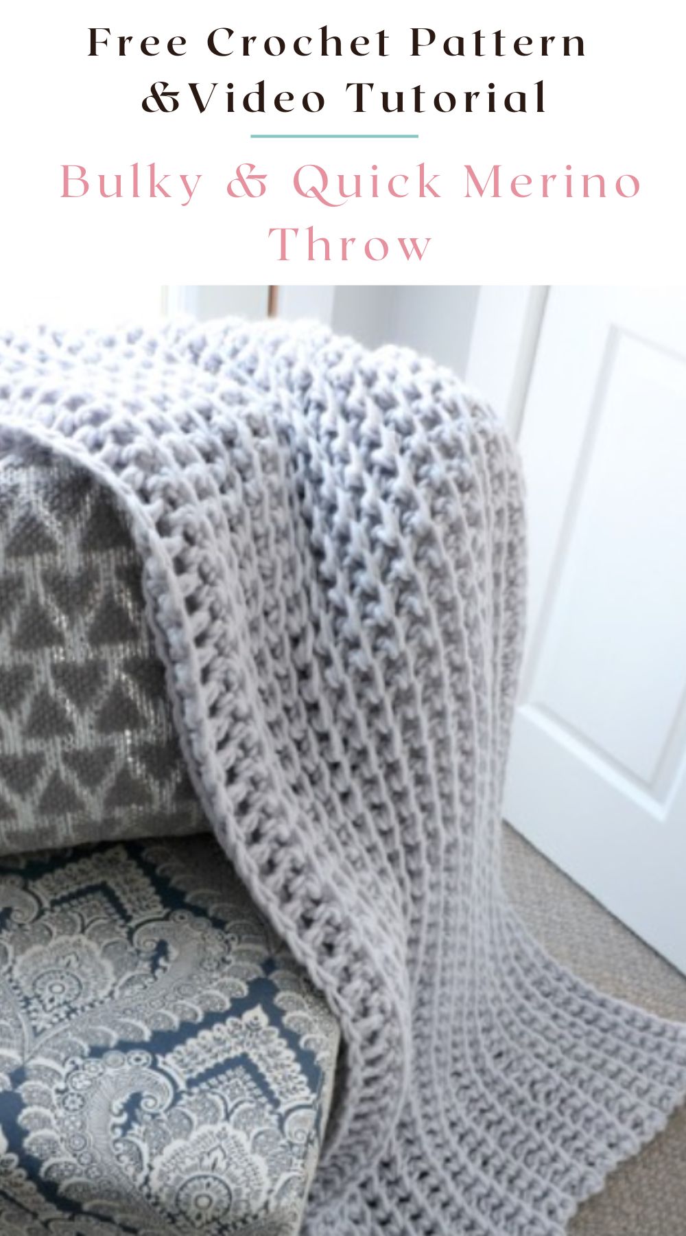 How to Crochet a Bulky & Quick Merino Throw - MJ's off the Hook Designs