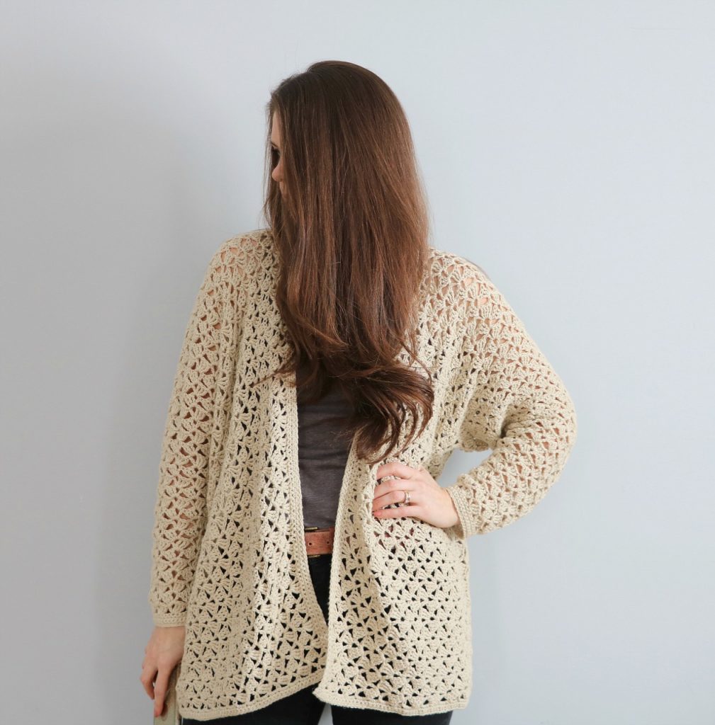 Crochet an Easy Lacy Spring Cardigan - MJ's off the Hook Designs