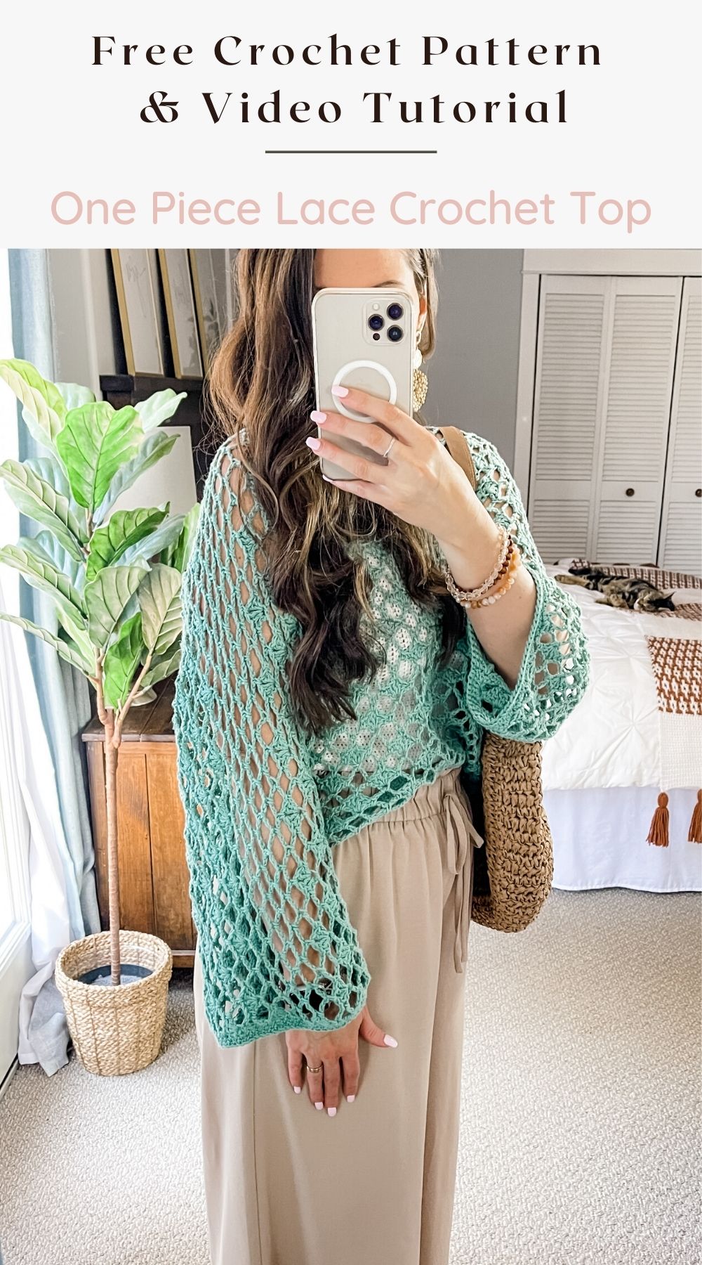 Easy One Piece Lace Crochet Top - MJ's off the Hook Designs