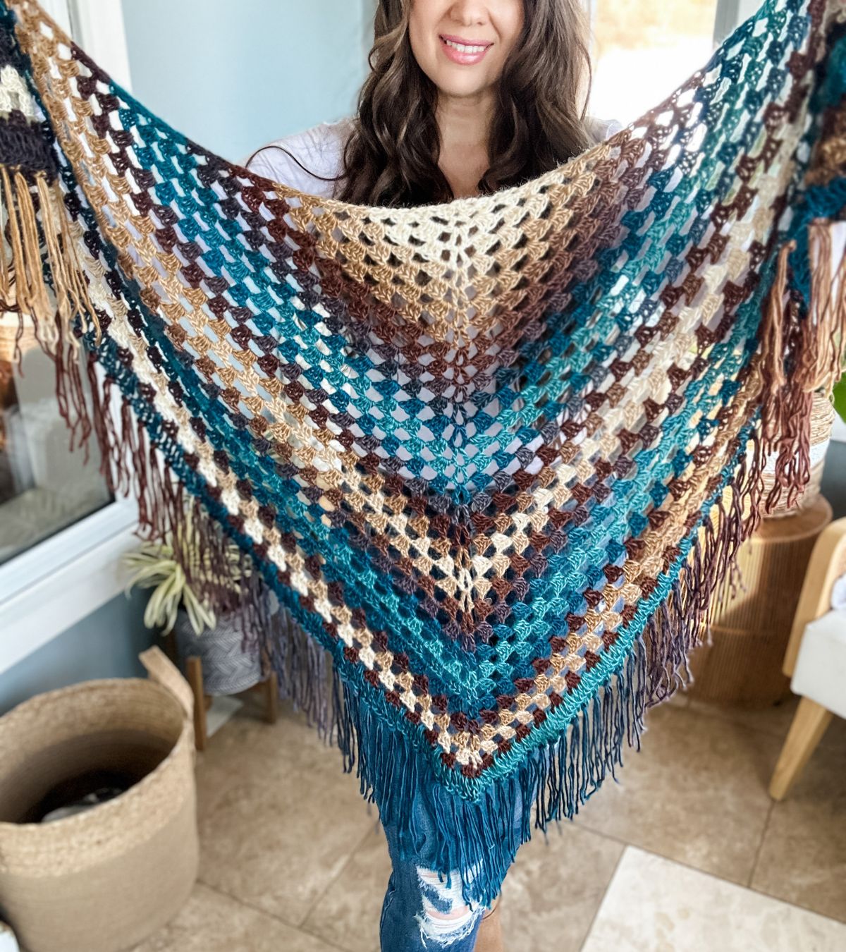 Feathered Fall Shawl - Crochet Pattern - MJ's off the Hook Designs