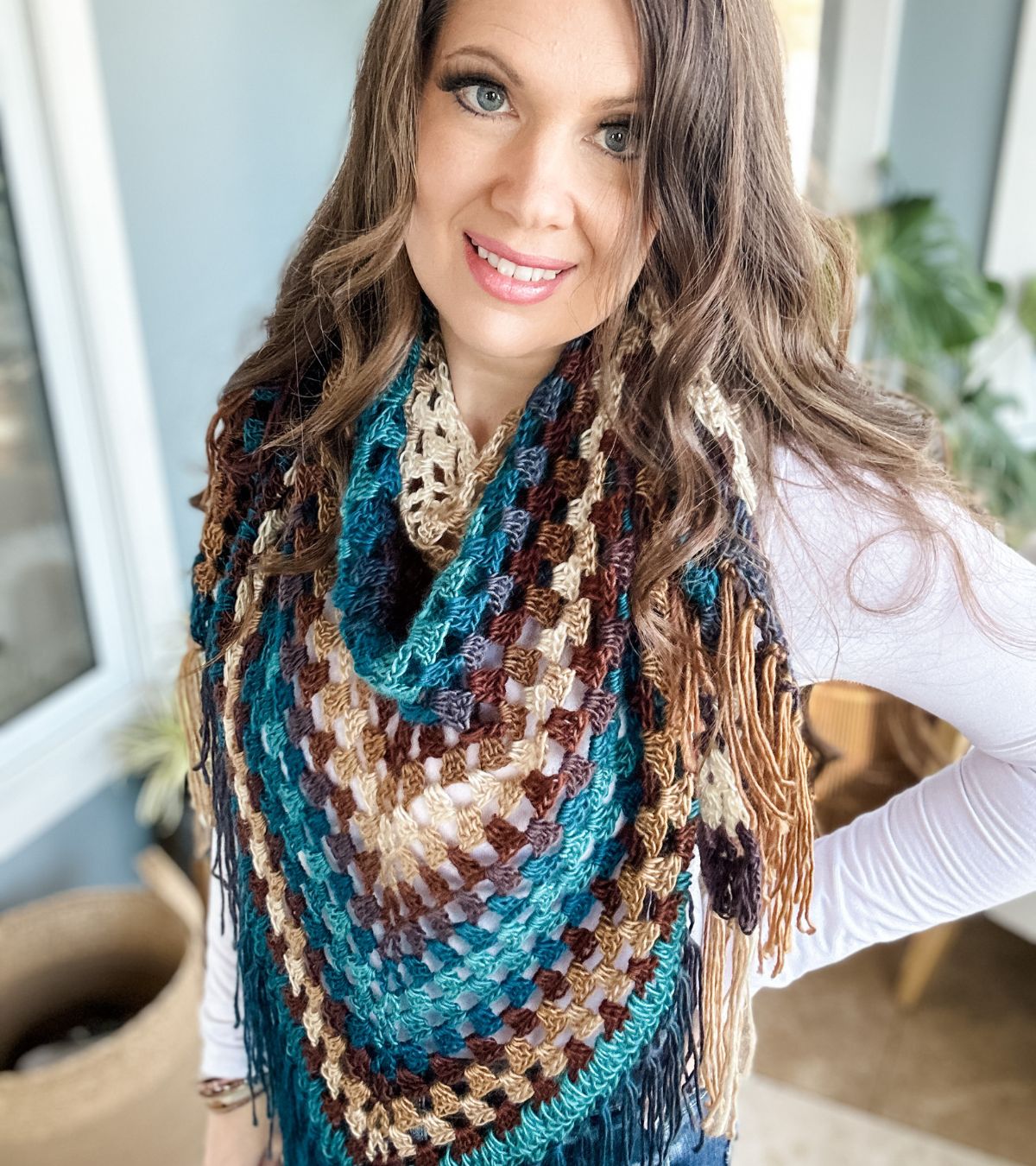 Feathered Fall Shawl - Crochet Pattern - MJ's off the Hook Designs