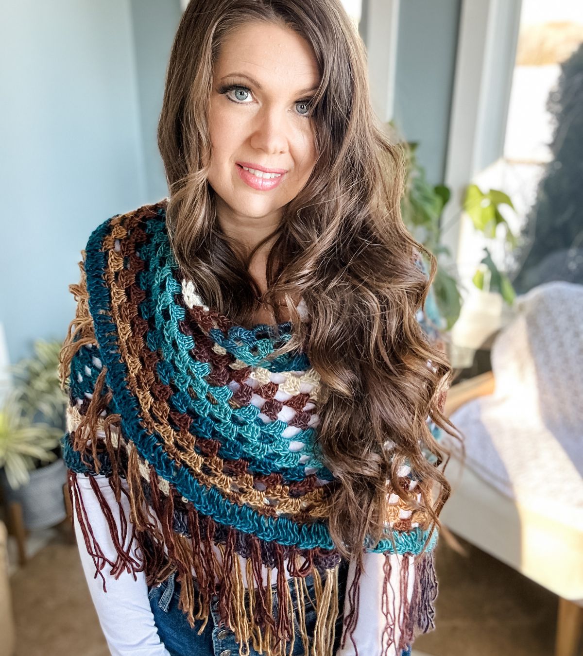 Feathered Fall Shawl - Crochet Pattern - MJ's off the Hook Designs