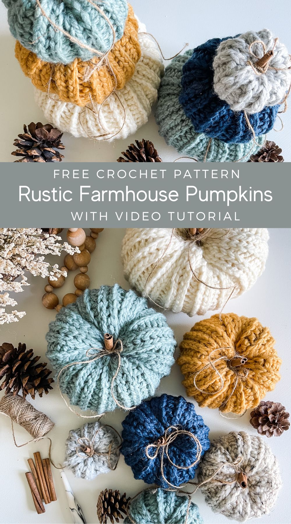 How to Crochet Rustic Farmhouse Pumpkins - MJ's off the Hook Designs