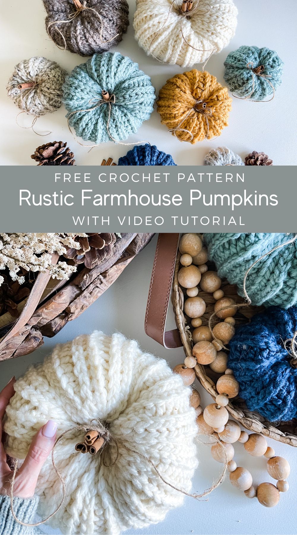 How to Crochet Rustic Farmhouse Pumpkins - MJ's off the Hook Designs