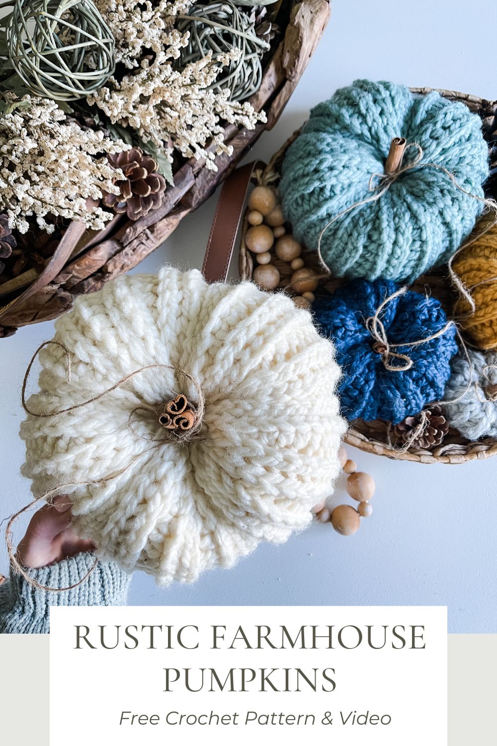 How to Crochet Rustic Farmhouse Pumpkins - MJ's off the Hook Designs