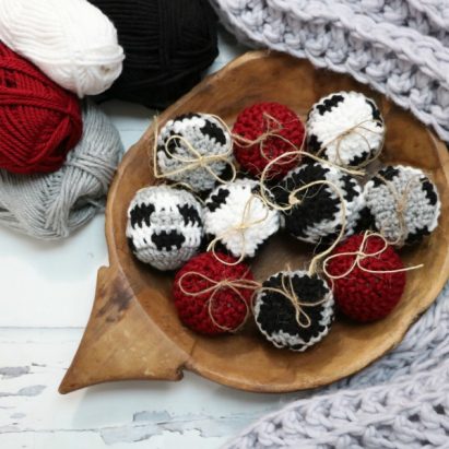 Free Crochet Pattern - Rustic Farmhouse Ornaments for Christmas - MJ's ...