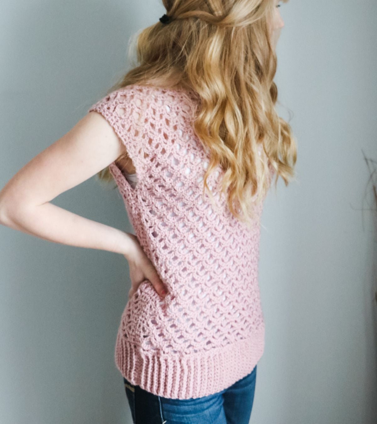Modern Lace Pullover - MJ's off the Hook Designs
