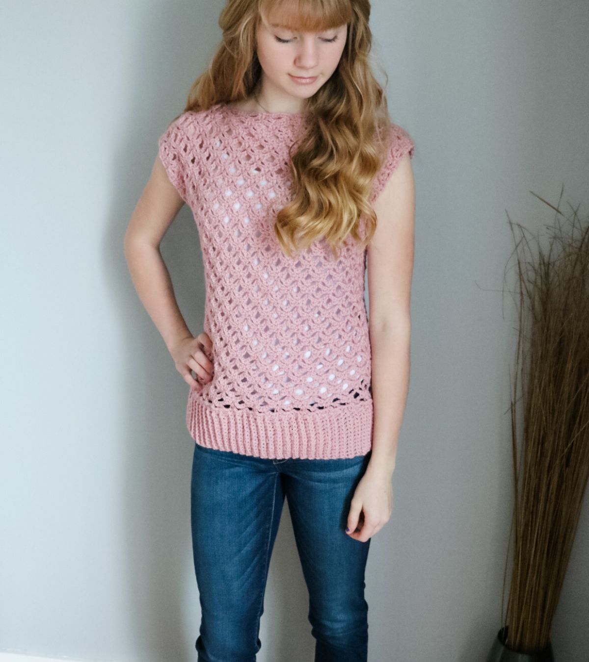 Modern Lace Pullover - MJ's off the Hook Designs
