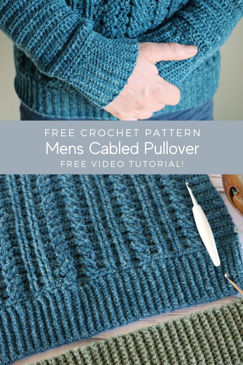 Dapper Dad Pullover Crochet Pattern - MJ's off the Hook Designs