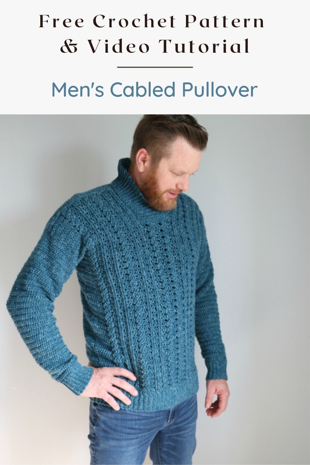 Dapper Dad Pullover Crochet Pattern - MJ's off the Hook Designs