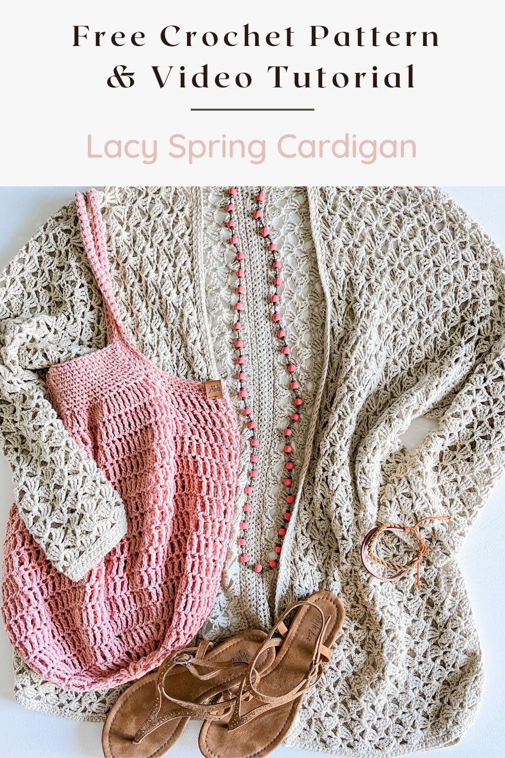 Crochet an Easy Lacy Spring Cardigan - MJ's off the Hook Designs