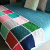 Modern Patchwork Crochet Throw - MJ's off the Hook Designs