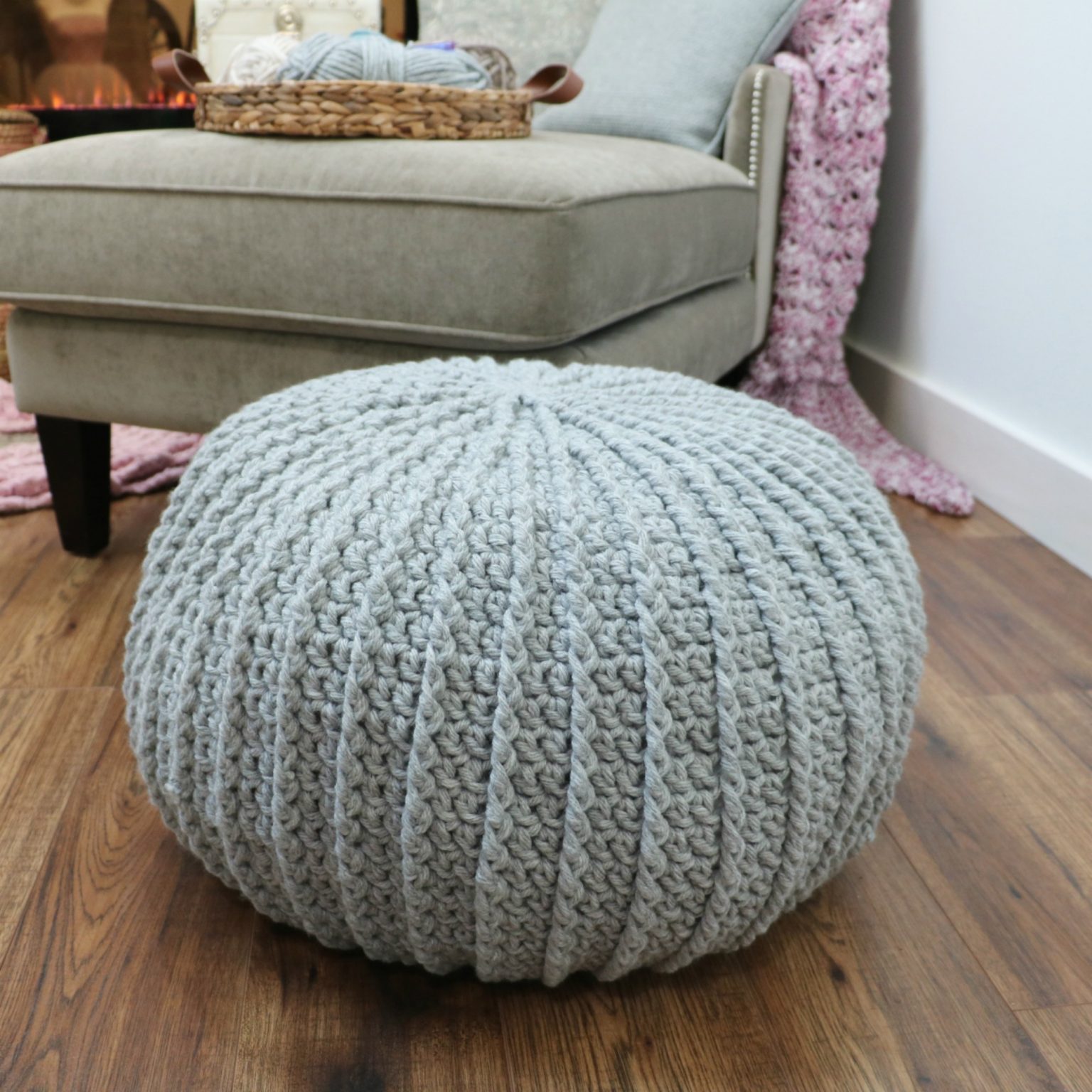 Free Crochet Floor Pouf Tutorial - MJ's off the Hook Designs