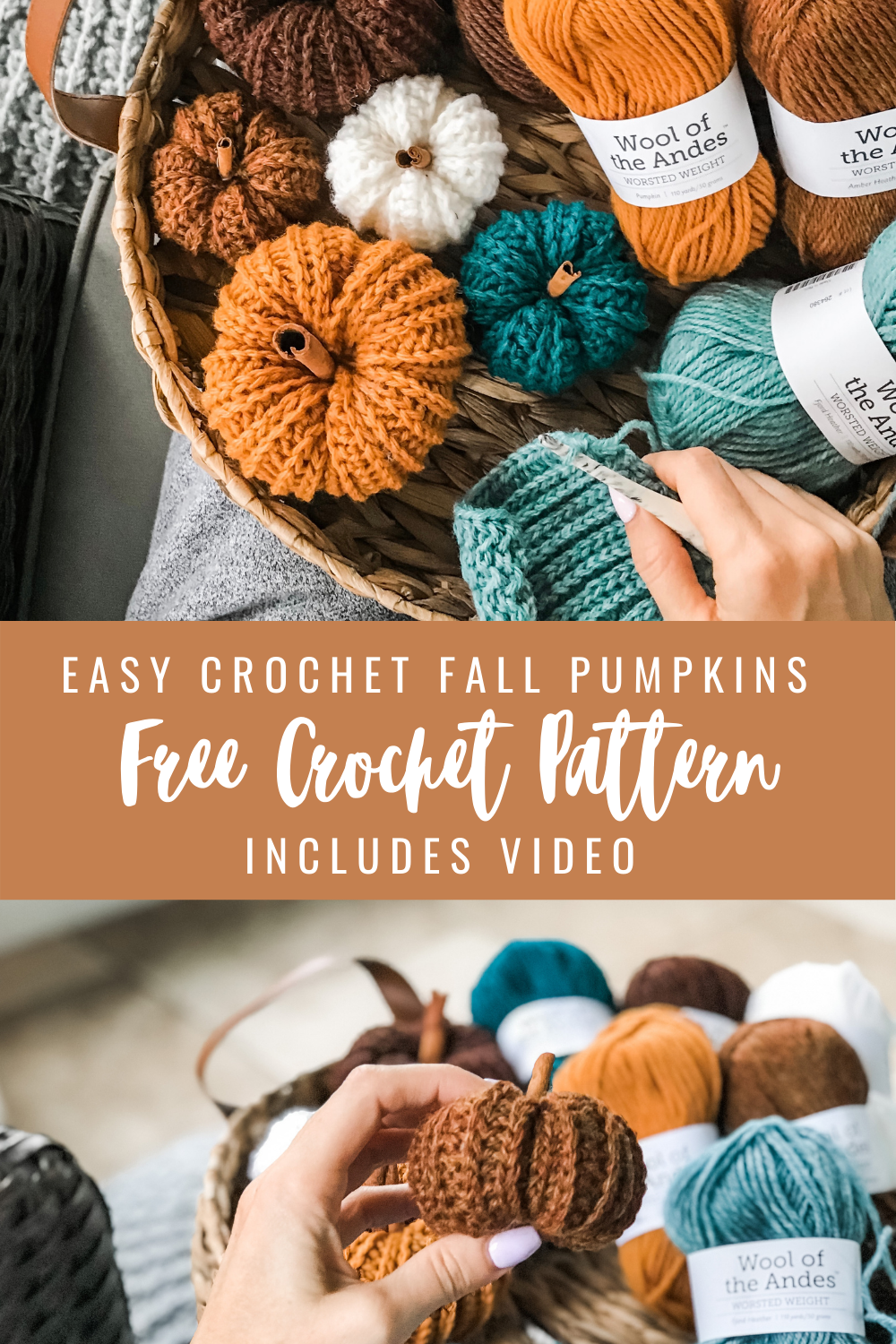How to Crochet Rustic Farmhouse Pumpkins - MJ's off the Hook Designs