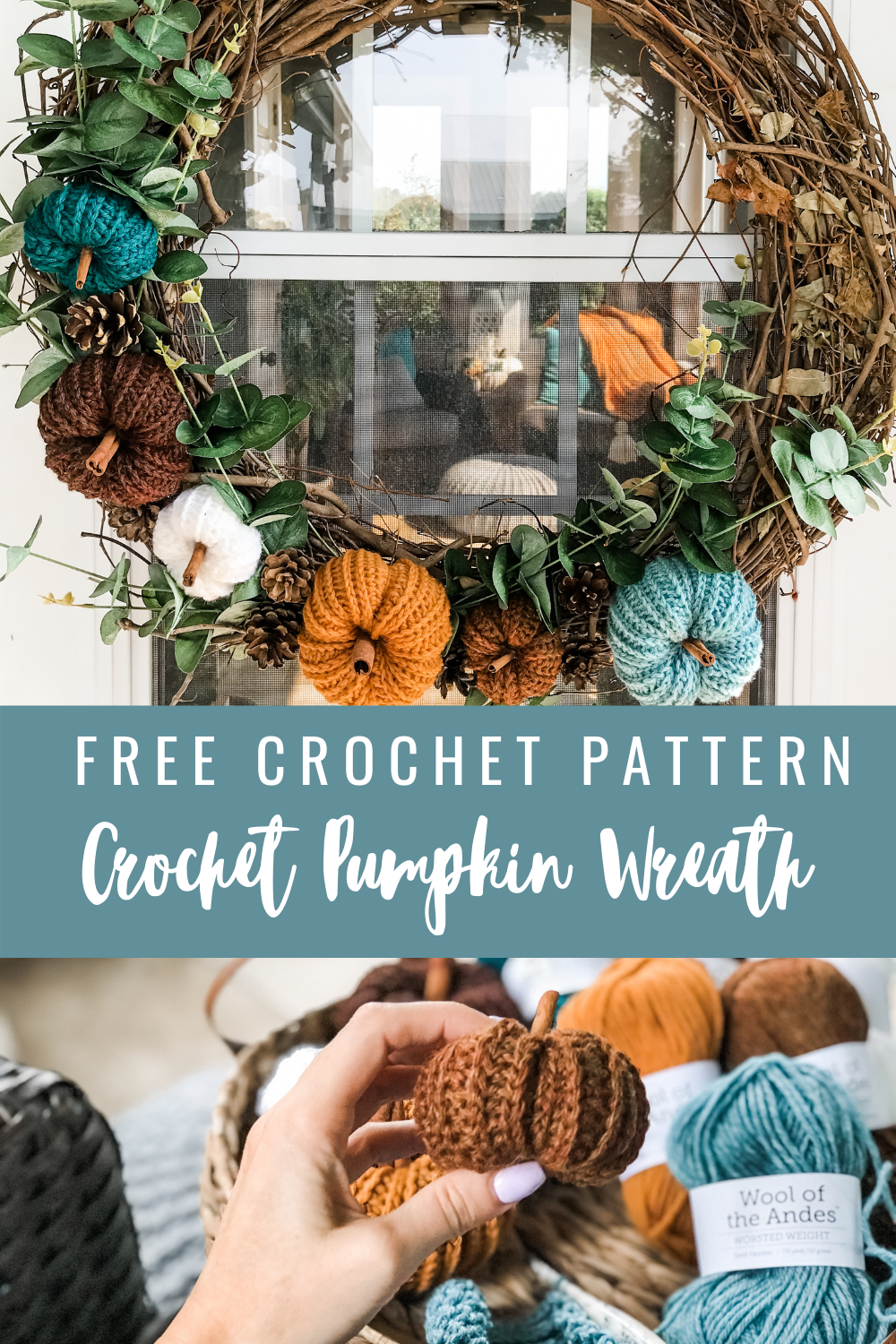Crochet Fall Wreath - Free Pattern - MJ's off the Hook Designs