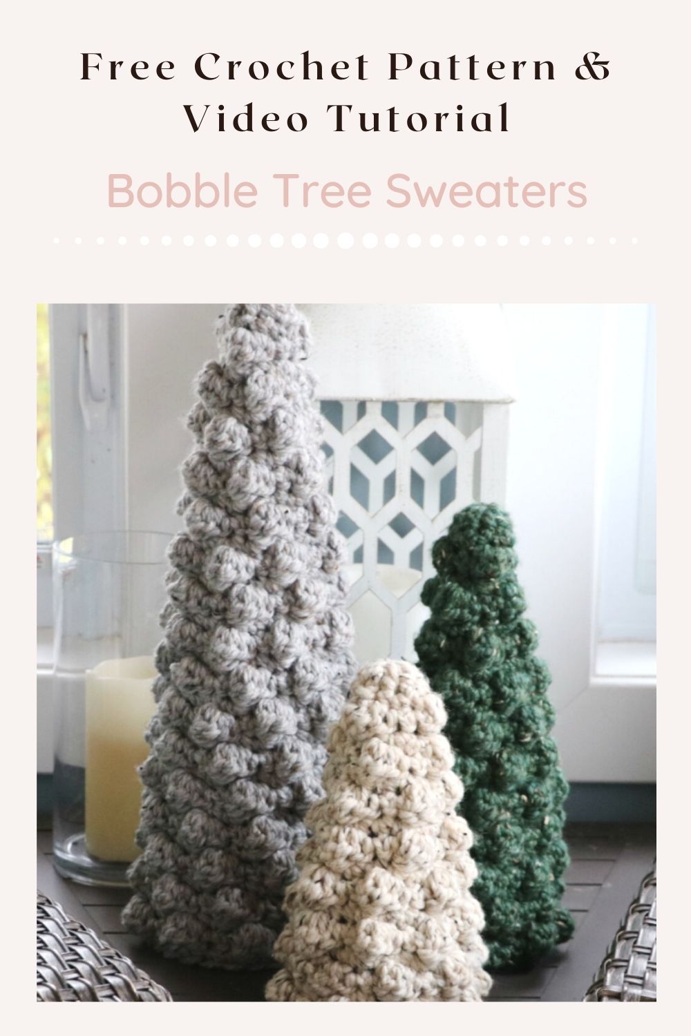 Crochet Bobble Tree Sweaters - MJ's off the Hook Designs