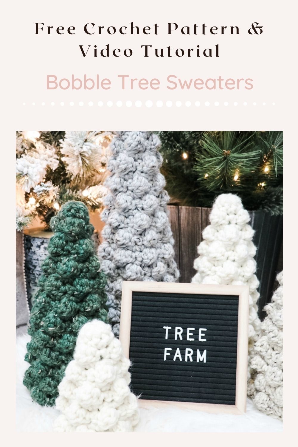Crochet Bobble Tree Sweaters - MJ's off the Hook Designs
