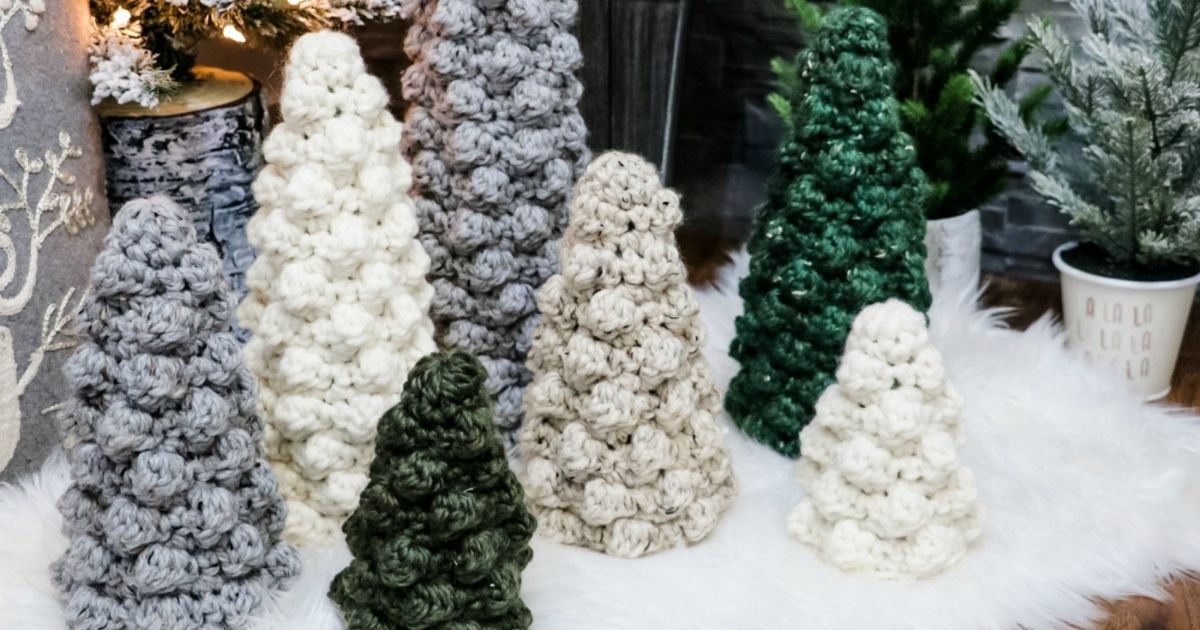 Crochet Bobble Tree Sweaters - MJ's off the Hook Designs