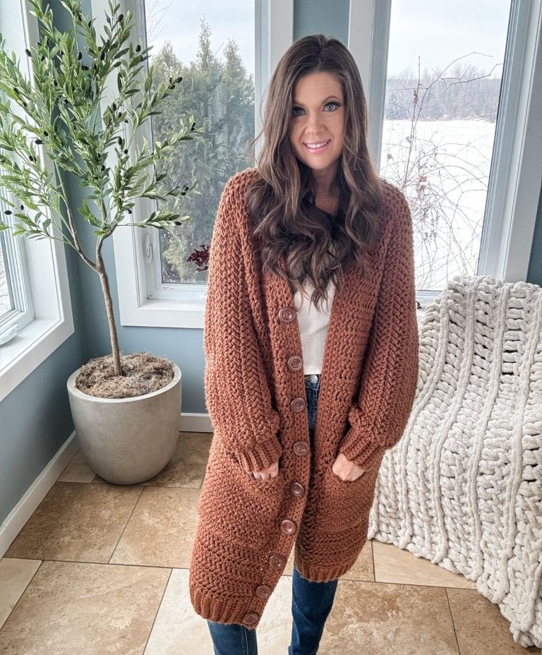 The Crop or Not Crochet Cardigan: Coziest Free Cardigan Pattern - MJ's ...