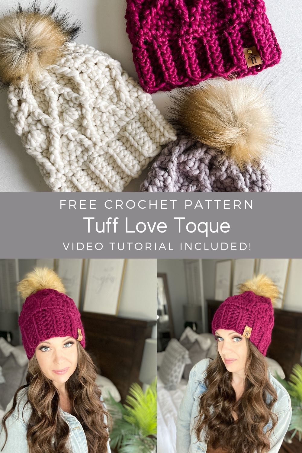 Tuff Love Crochet Toque - Free Pattern - MJ's off the Hook Designs