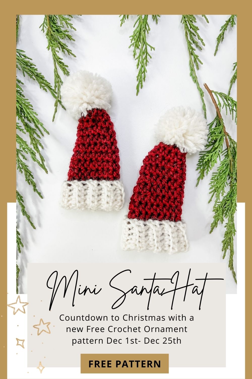 Mini Santa Hat - Free Crochet Pattern - MJ's off the Hook Designs