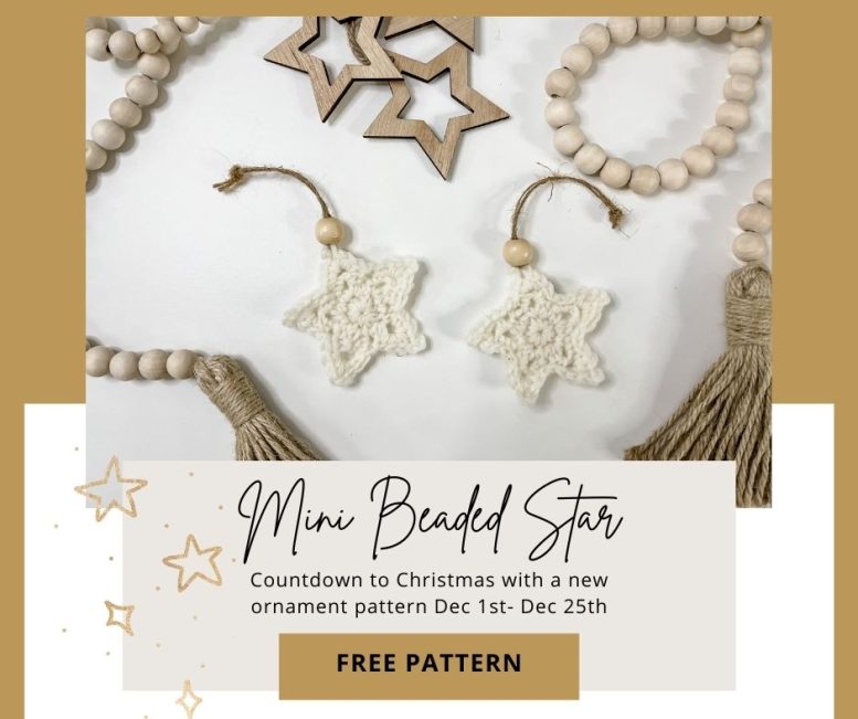 Mini Beaded Star - Free Crochet Pattern - MJ's off the Hook Designs