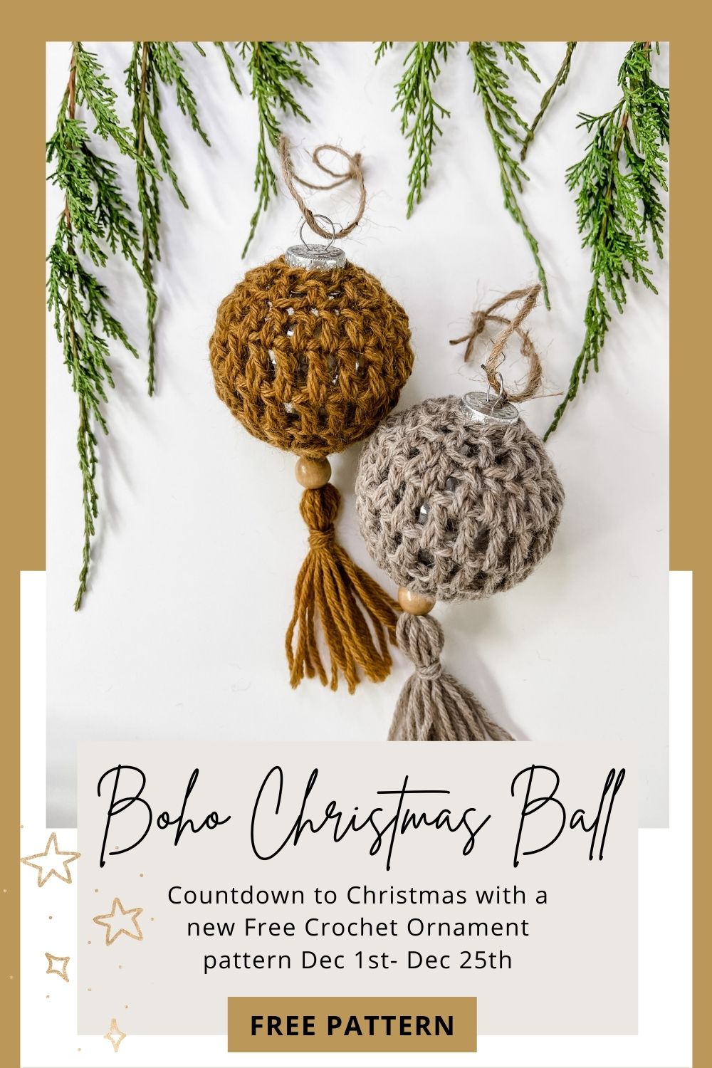 Boho Christmas Ball - Free Crochet Pattern - MJ's off the Hook Designs