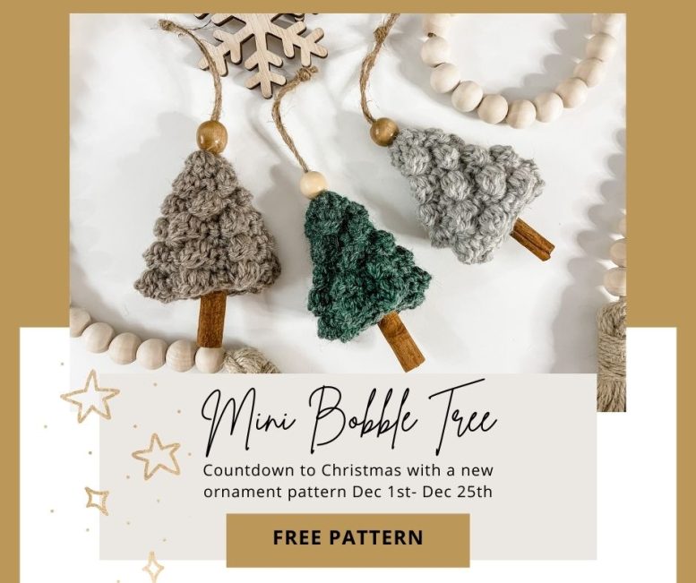 Cinnamon Bobble Tree - Free Crochet Pattern - MJ's off the Hook Designs