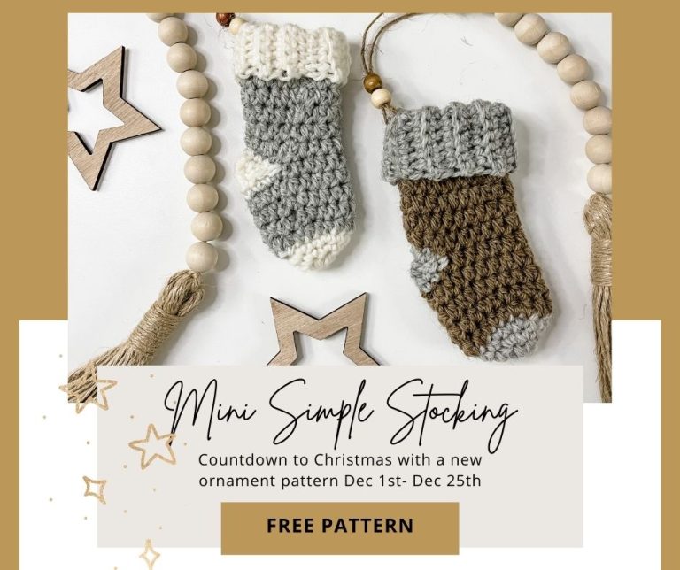 Mini Simple Stocking - Free Crochet Pattern - MJ's off the Hook Designs