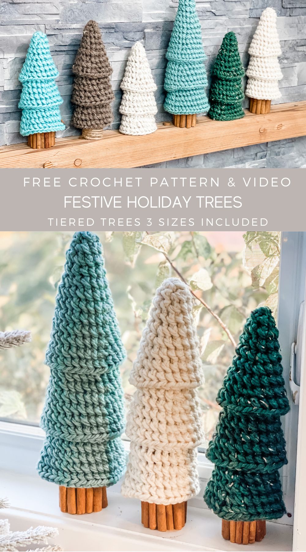 Rustic Farmhouse Tiered Trees - MJ's off the Hook Designs