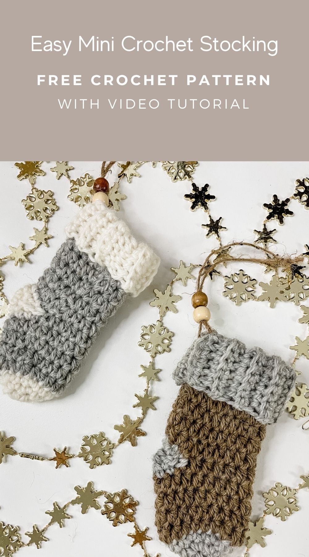 Mini Simple Stocking - Free Crochet Pattern - MJ's off the Hook Designs