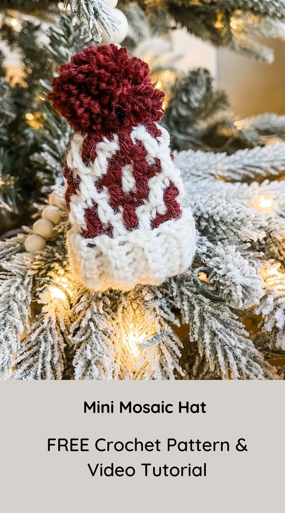 Mini Mosaic Hat - Free Crochet Pattern - MJ's off the Hook Designs