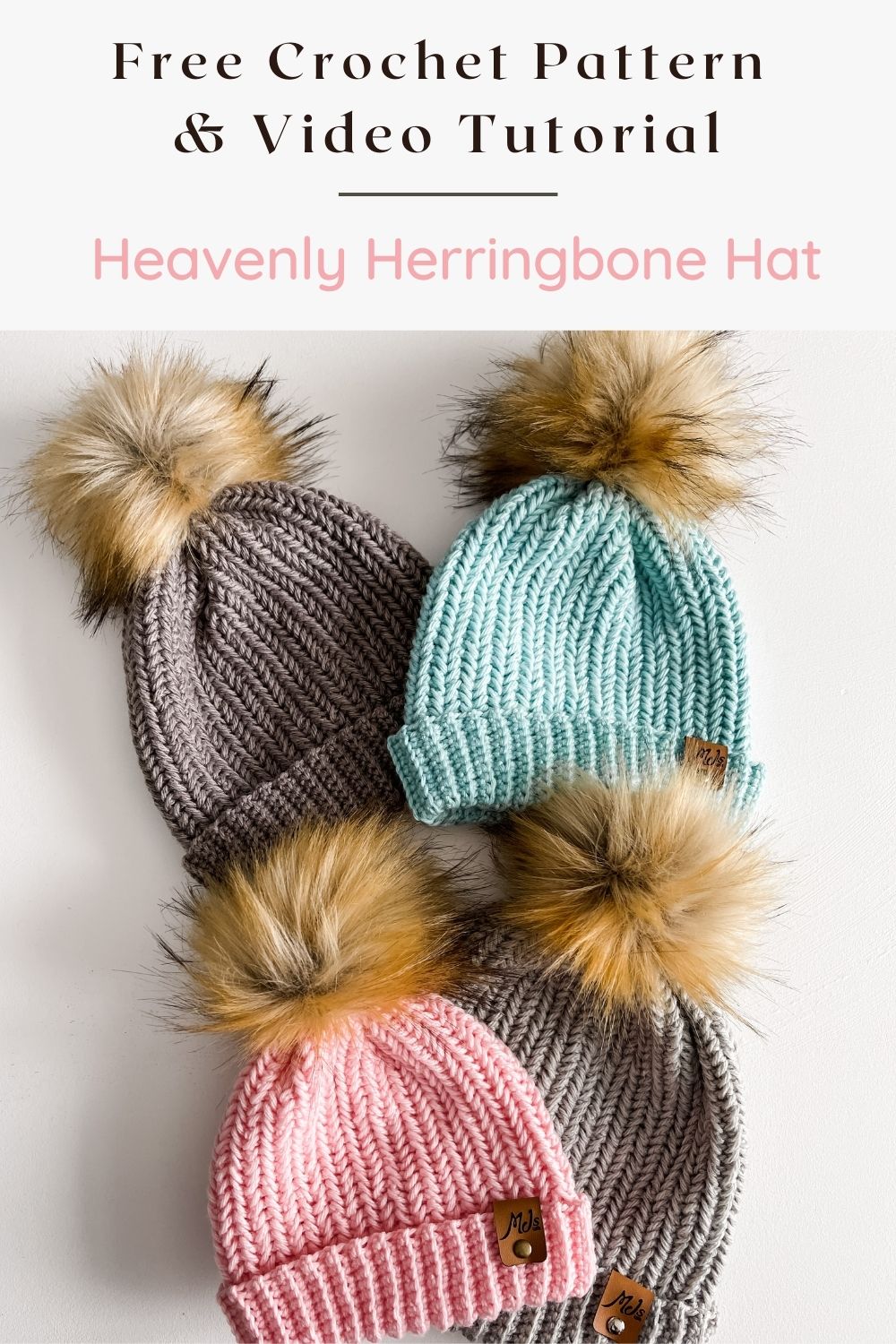 Heavenly Herringbone Hat - Free Crochet Pattern - MJ's off the Hook Designs