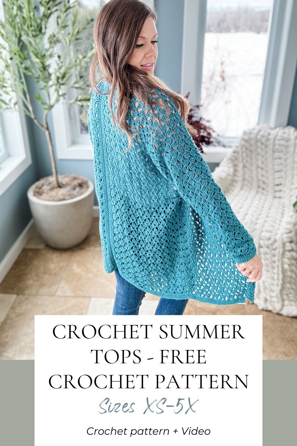 Crochet an Easy Lacy Spring Cardigan - MJ's off the Hook Designs