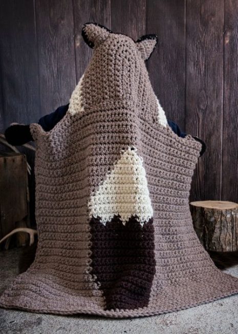 Hooded Fox Blanket Crochet Pattern - MJ's off the Hook Designs