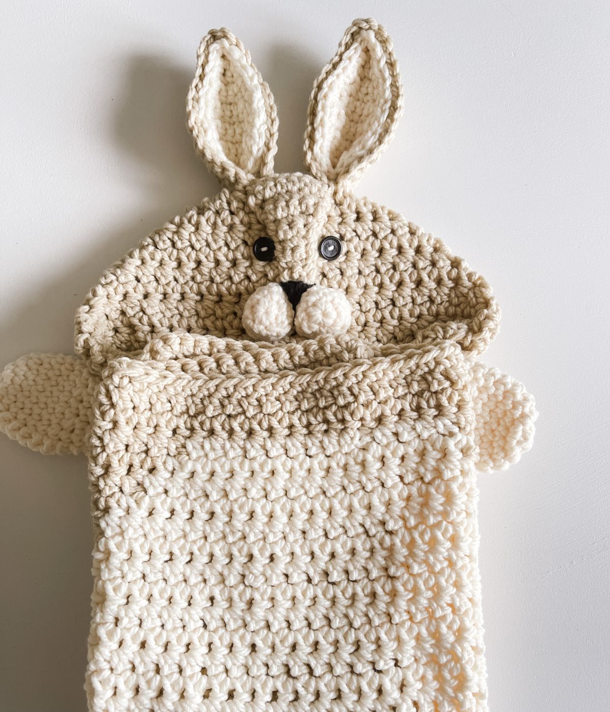 Free Crochet Bunny Blanket: Hooded Blanket Pattern - MJ's off the Hook ...