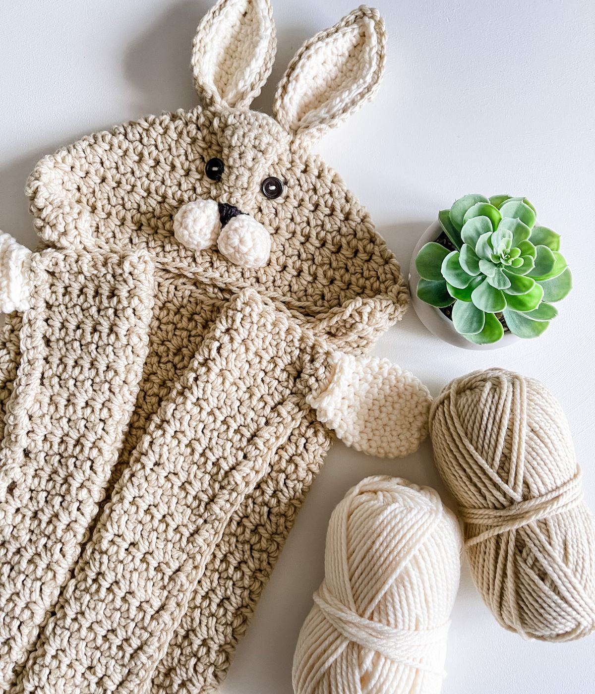 Free Crochet Bunny Blanket: Hooded Blanket Pattern - MJ's off the Hook ...