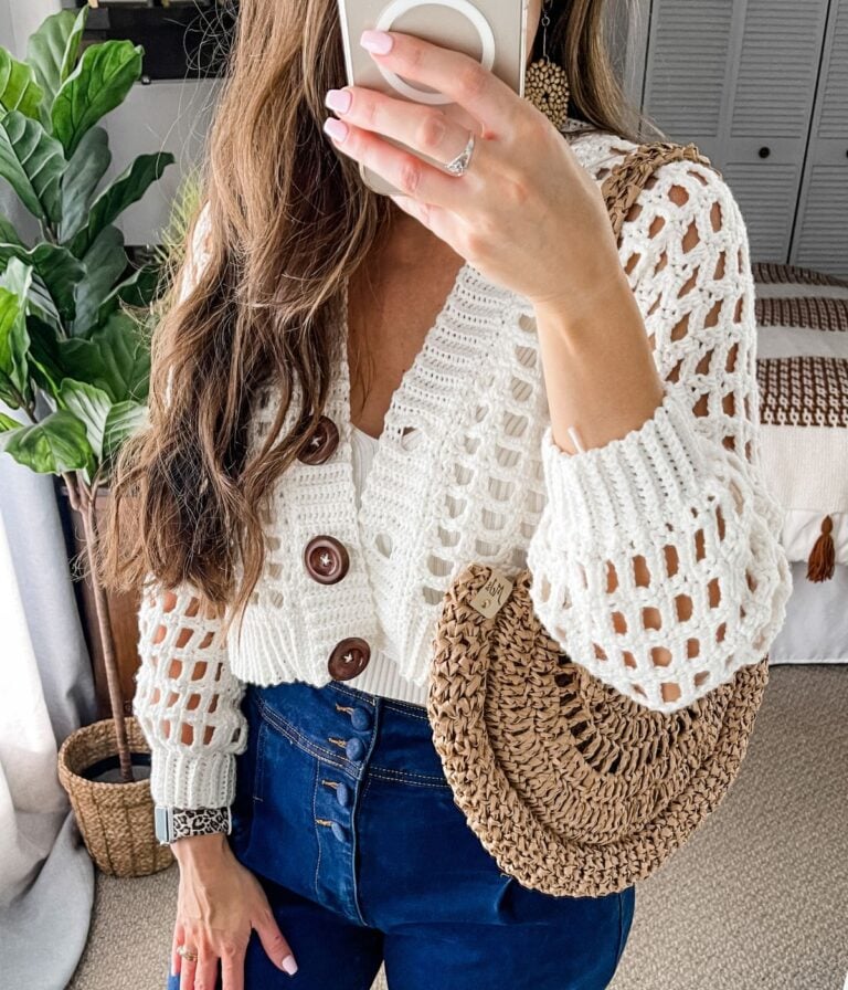 Free Pattern For Crochet Cardigan- Peek A Boo Cardigan - MJ's off the ...