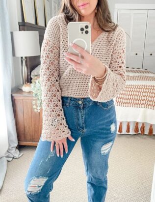 Crossover Wrap Cardigan - Free Crochet Pattern - MJ's off the Hook Designs