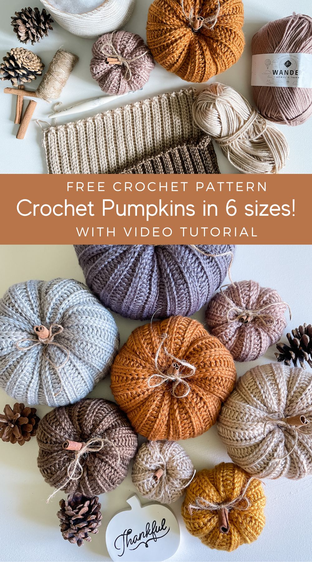 Country Harvest Crochet Pumpkins - Free Pattern - MJ's off the Hook Designs