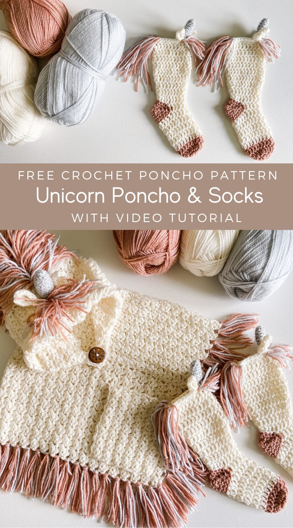 Unicorn Poncho Crochet Pattern - MJ's off the Hook Designs