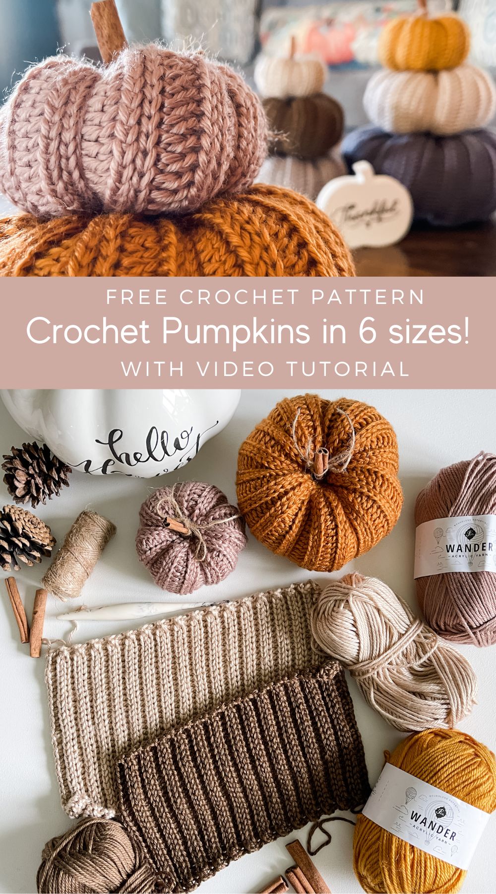 Country Harvest Crochet Pumpkins - Free Pattern - MJ's off the Hook Designs