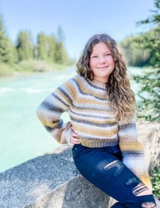 Easy Crochet Raglan Sweater - MJ's off the Hook Designs