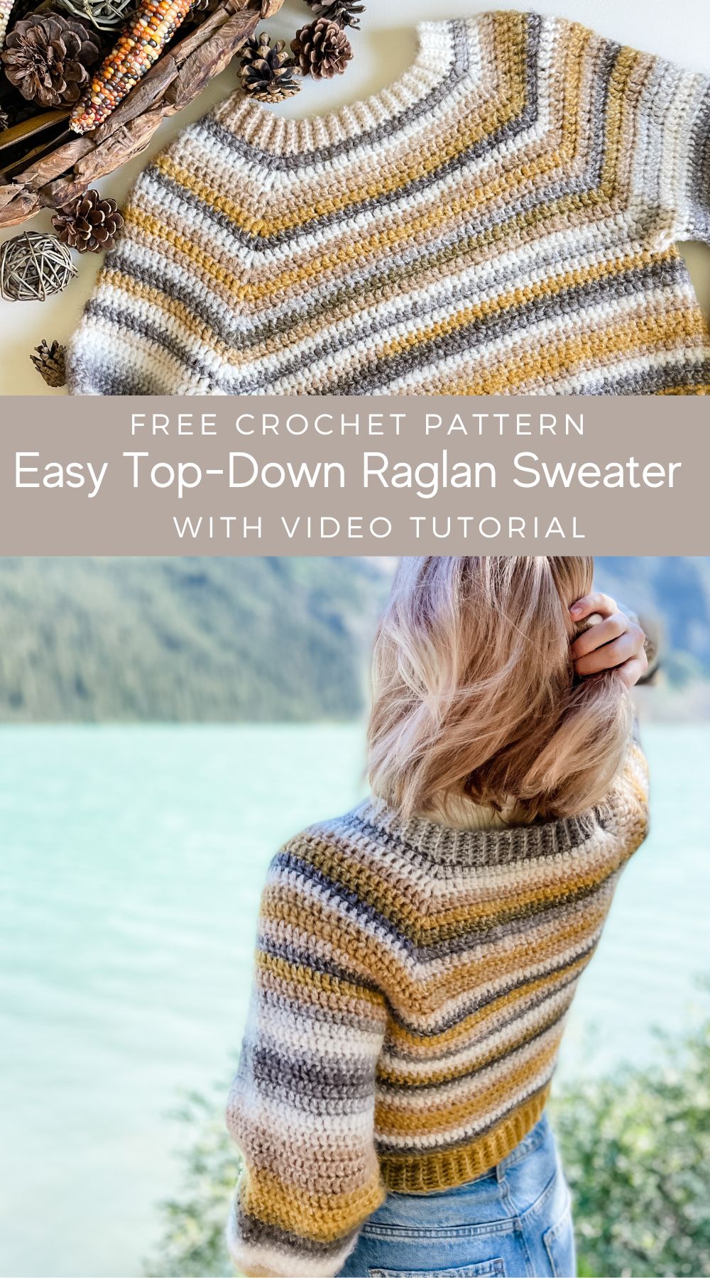 Easy Crochet Raglan Sweater - MJ's off the Hook Designs