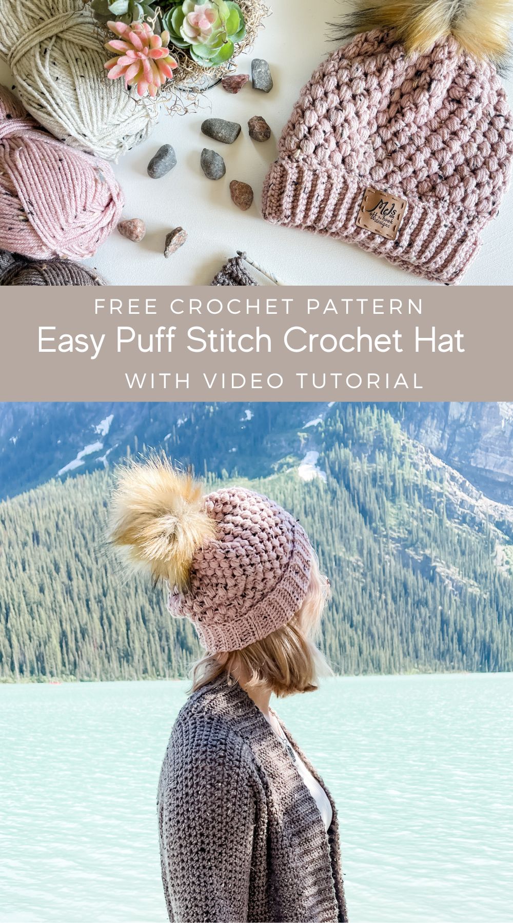 Puff Stitch Crochet Hat Pattern - MJ's off the Hook Designs