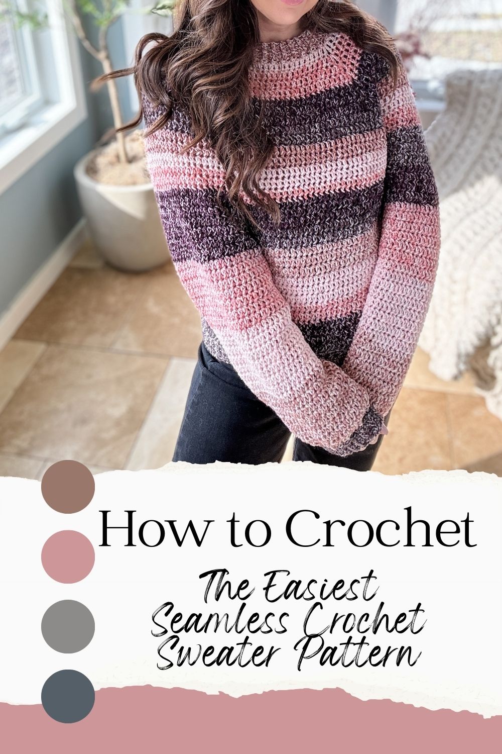 Easy Crochet Raglan Sweater - MJ's off the Hook Designs