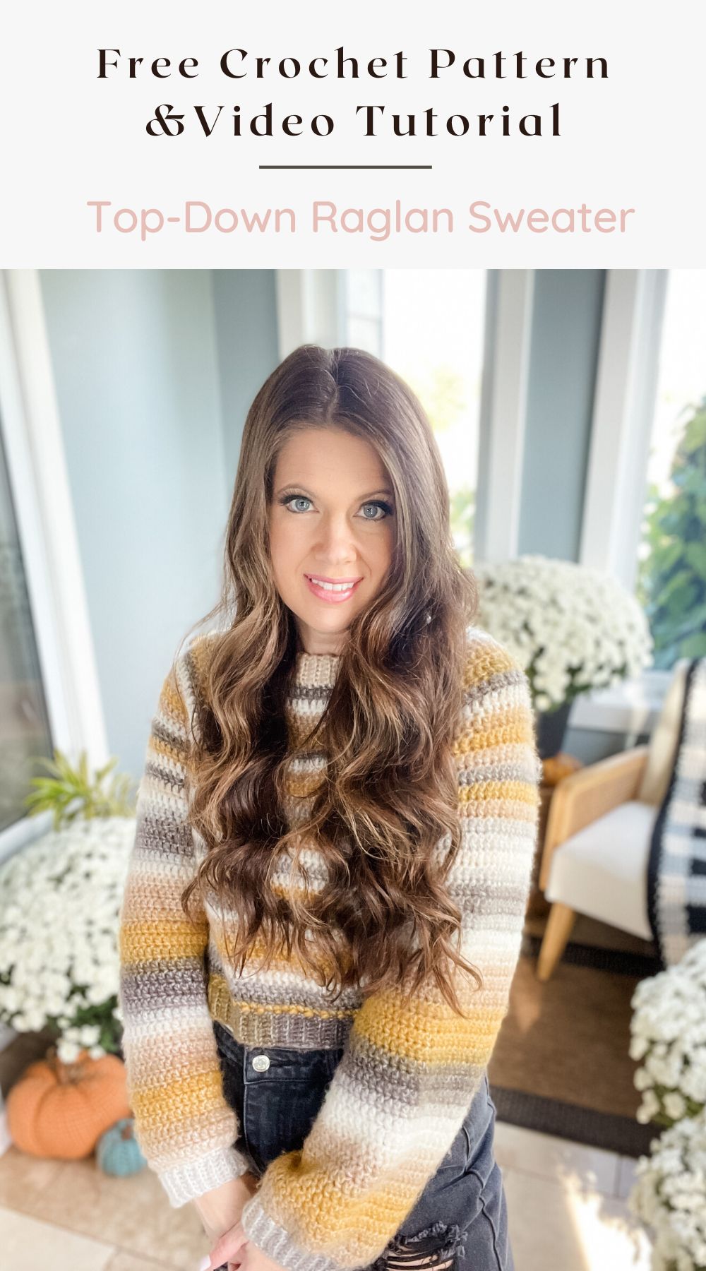 Easy Crochet Raglan Sweater - MJ's off the Hook Designs